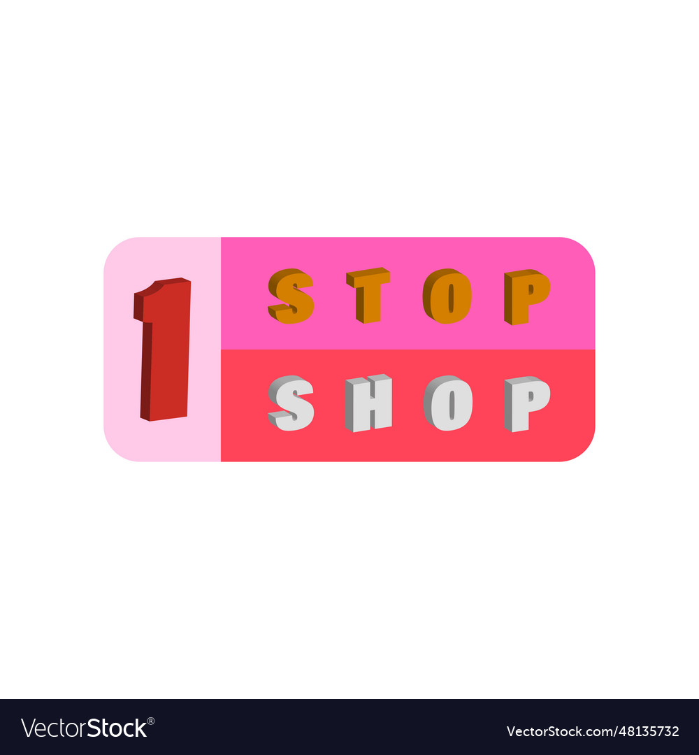One stop shop icon eps 10 Royalty Free Vector Image