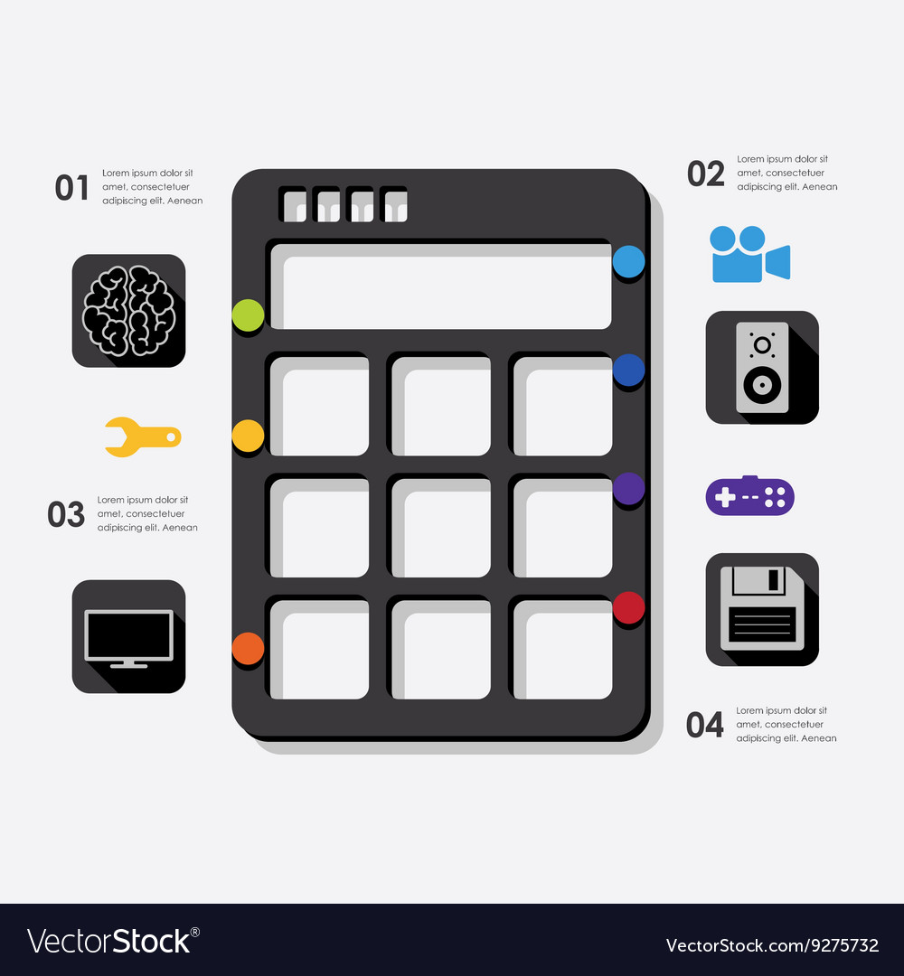 Technology infographic Royalty Free Vector Image