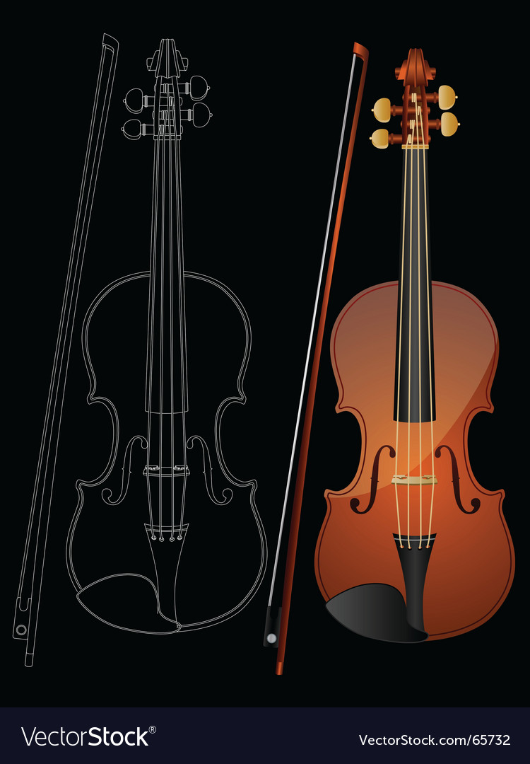 Violin Royalty Free Vector Image - VectorStock