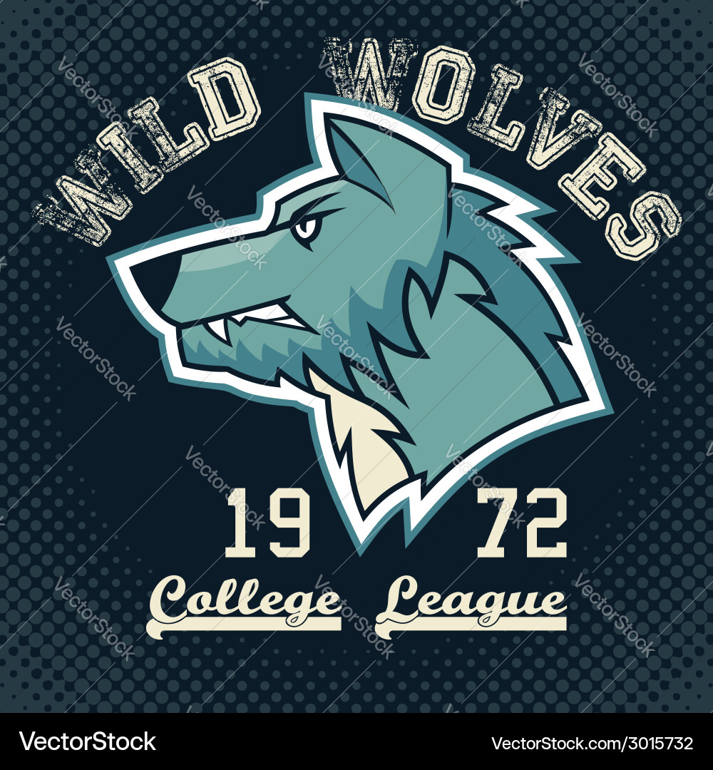 Wild wolves sports mascot Royalty Free Vector Image