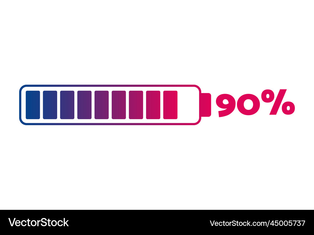 90 percent chart percentage infographics Vector Image