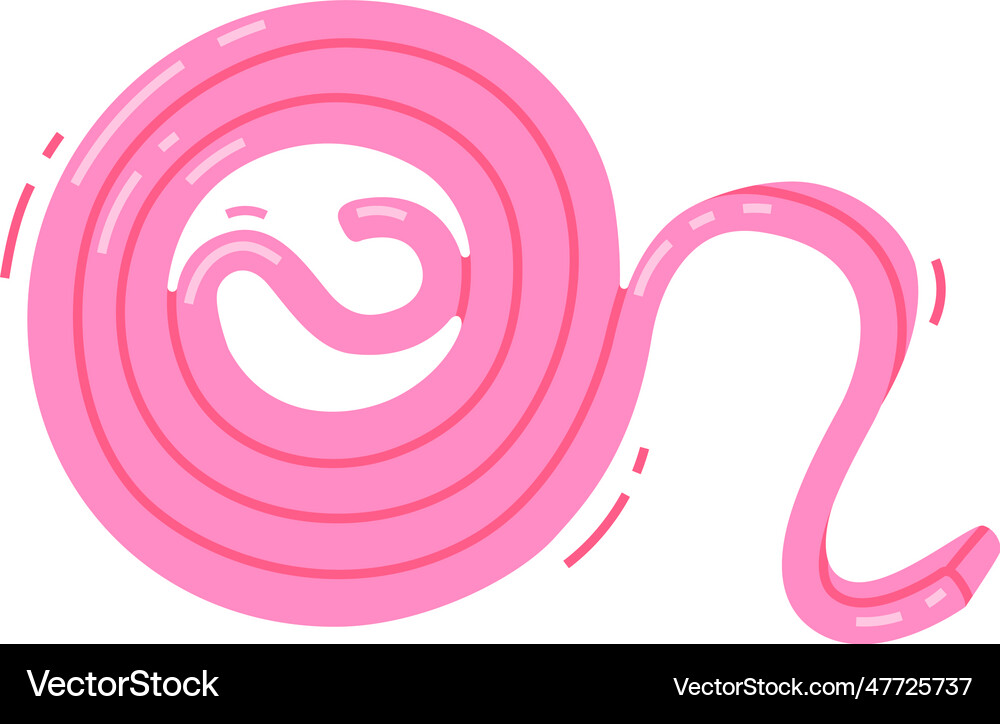 Bubble gum pink long roll as sweet chewing Vector Image