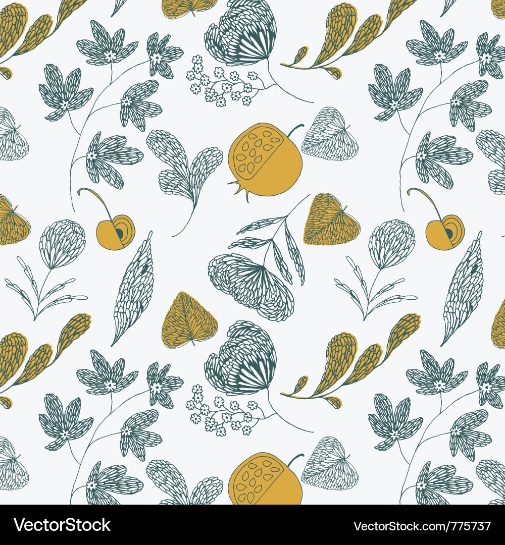 Fruit and leaves Royalty Free Vector Image - VectorStock
