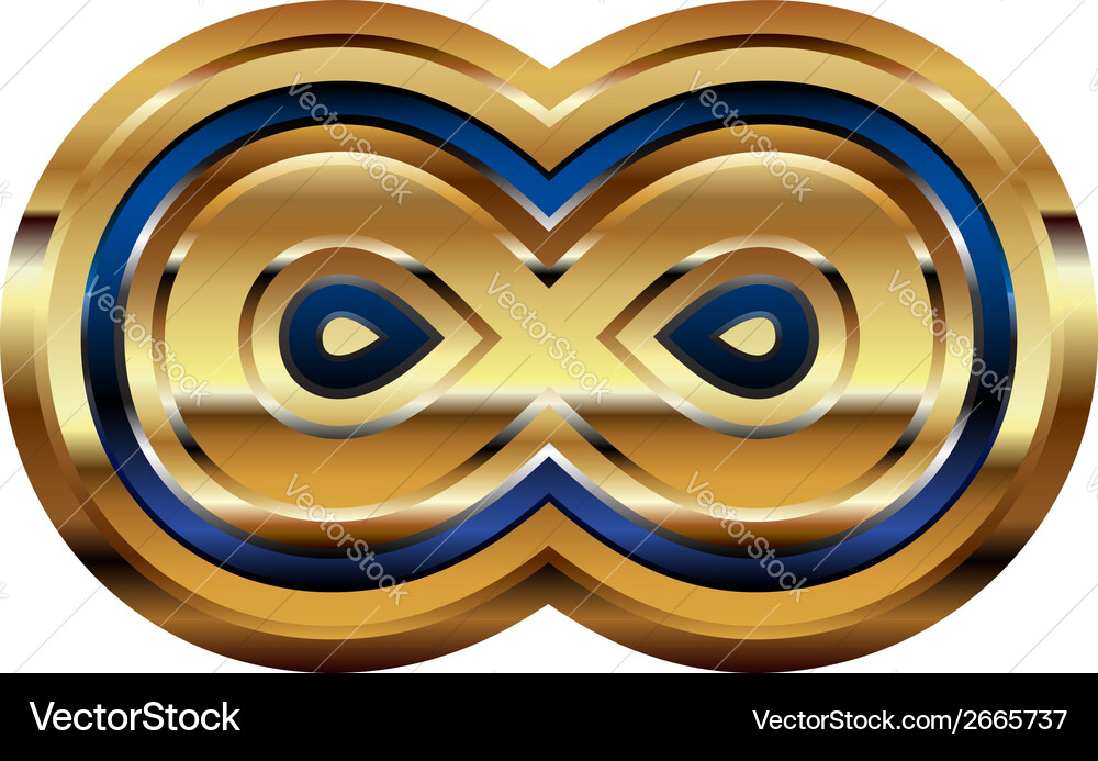 Golden font symbol Royalty Free Vector Image - VectorStock