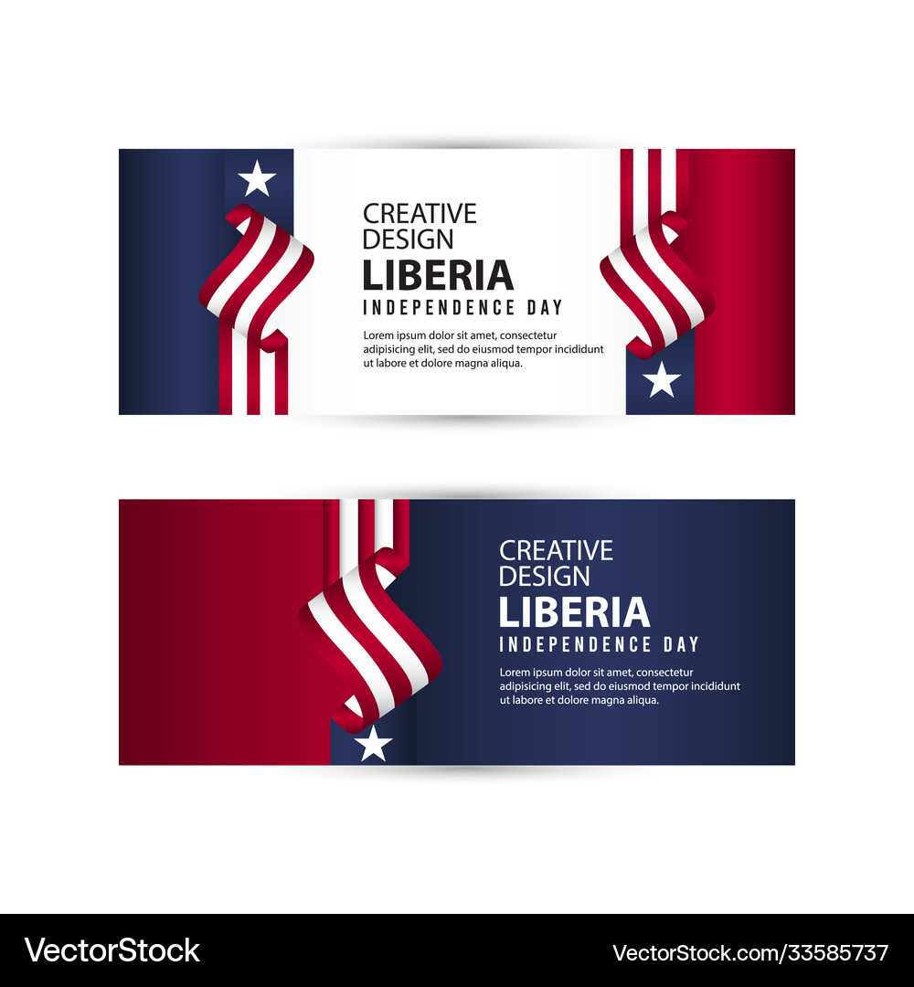 Liberia independent day poster creative design Vector Image