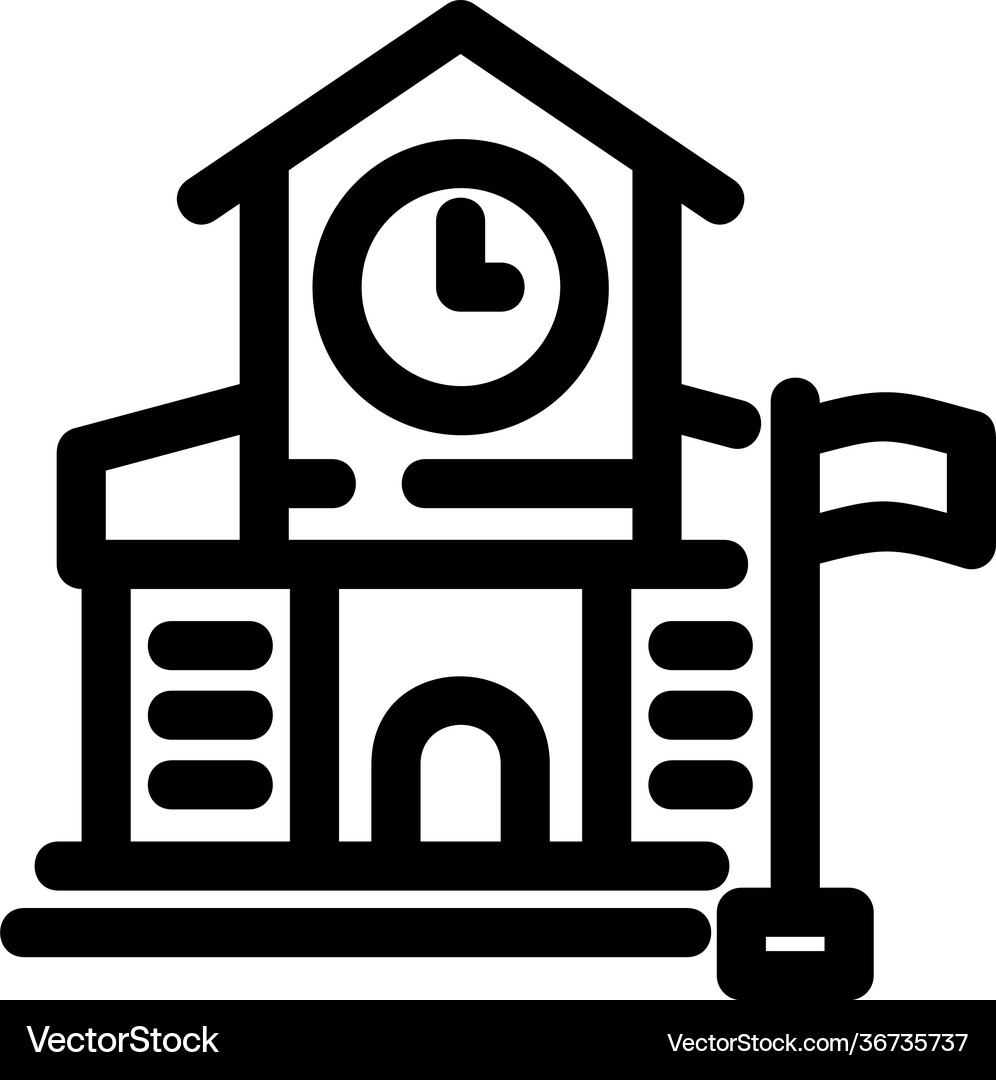 School icon or logo isolated sign symbol Vector Image