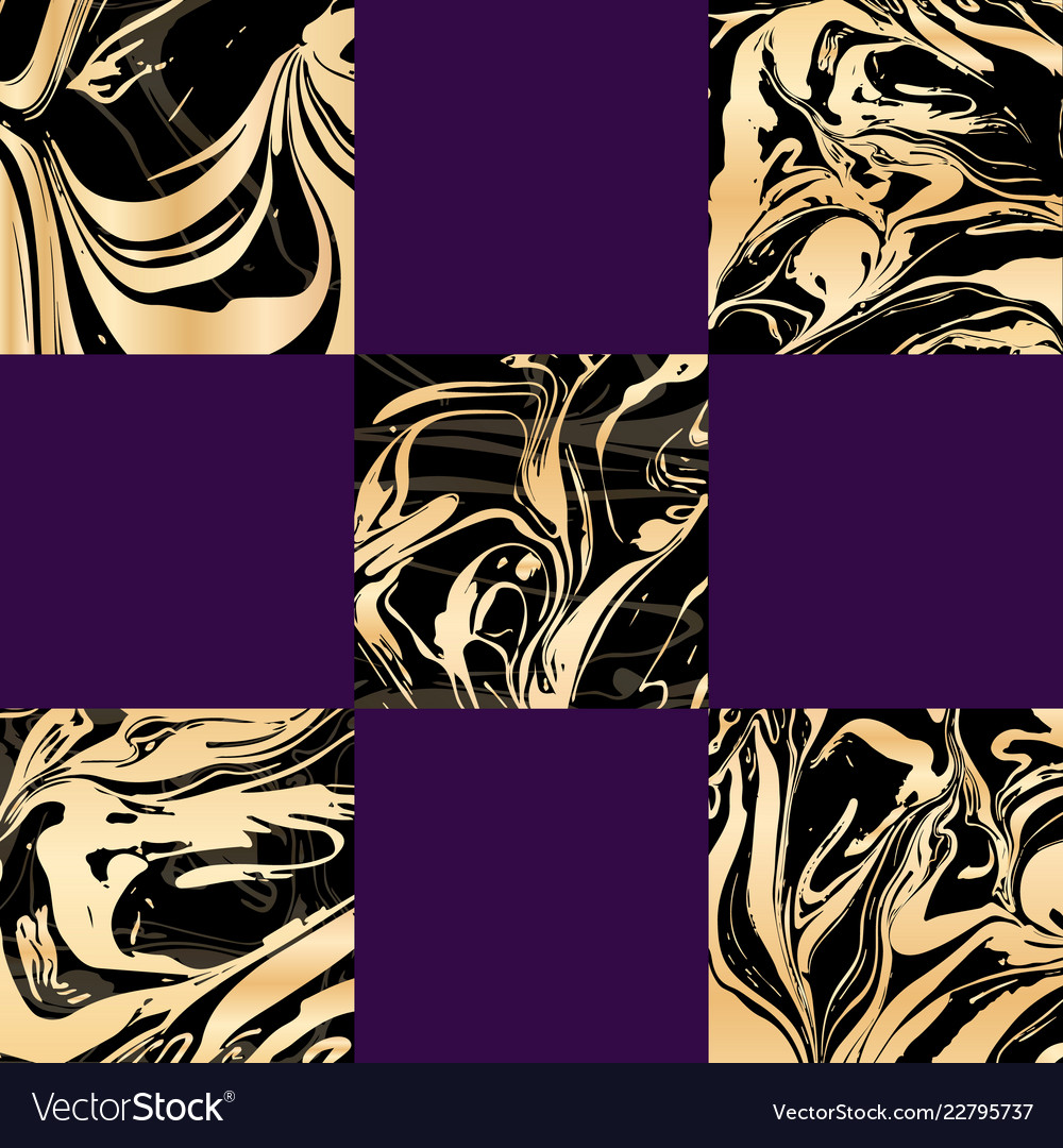 Seamless pattern with marble gold texture Vector Image