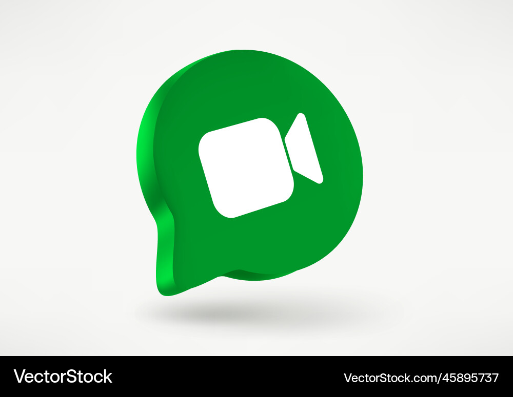 Speech cloud with camera icon isolated on white Vector Image