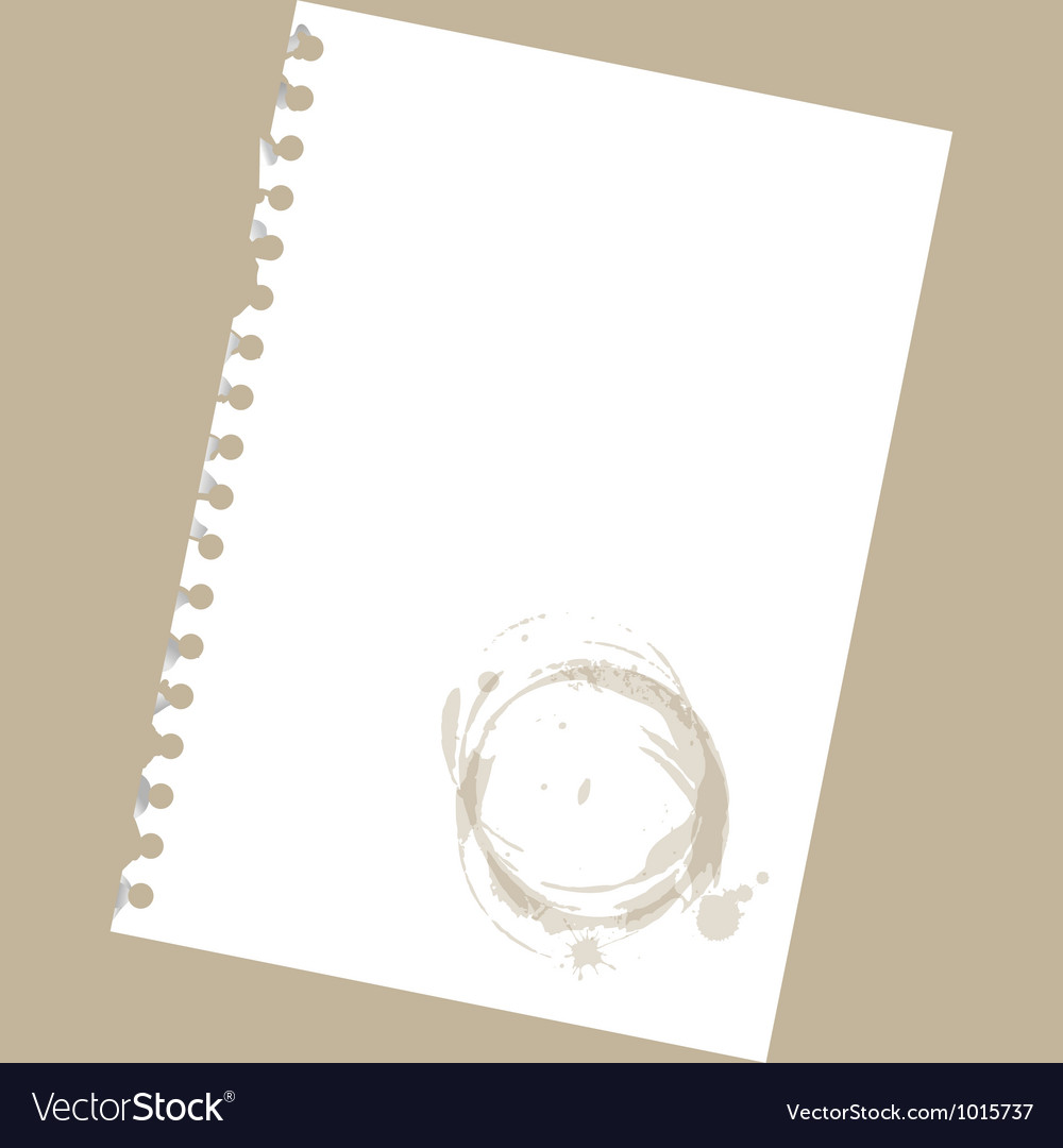 Stained notepad paper Royalty Free Vector Image