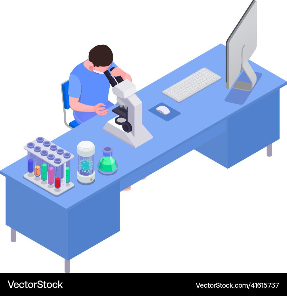 Vaccination isometric icon Royalty Free Vector Image