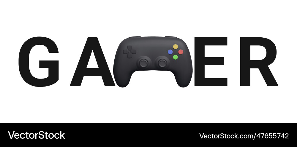 3d realistic video games and gaming time concept Vector Image