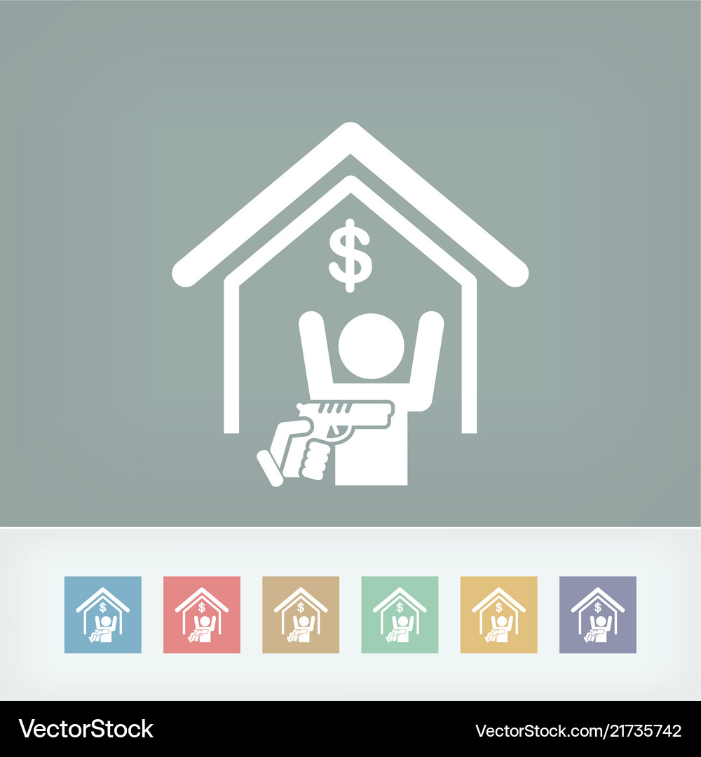 Bank robbery Royalty Free Vector Image - VectorStock