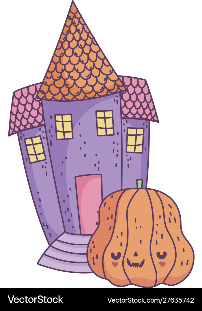 Happy halloween celebration scary castle Vector Image