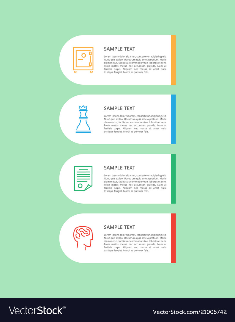 Infographic and text sample Royalty Free Vector Image