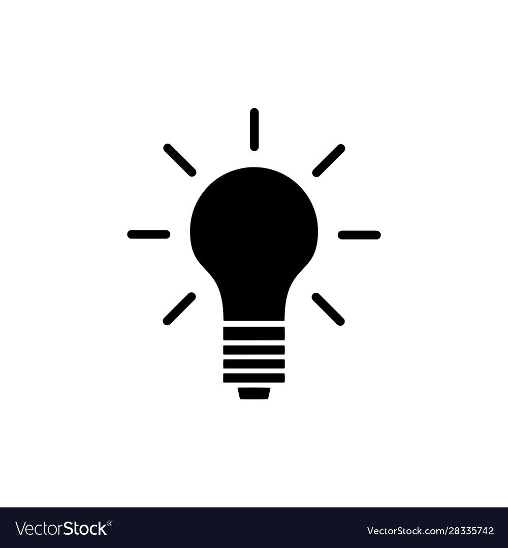 Light bulb line icon isolated on white Royalty Free Vector Light bulb line icon isolated on white Royalty Free Vector