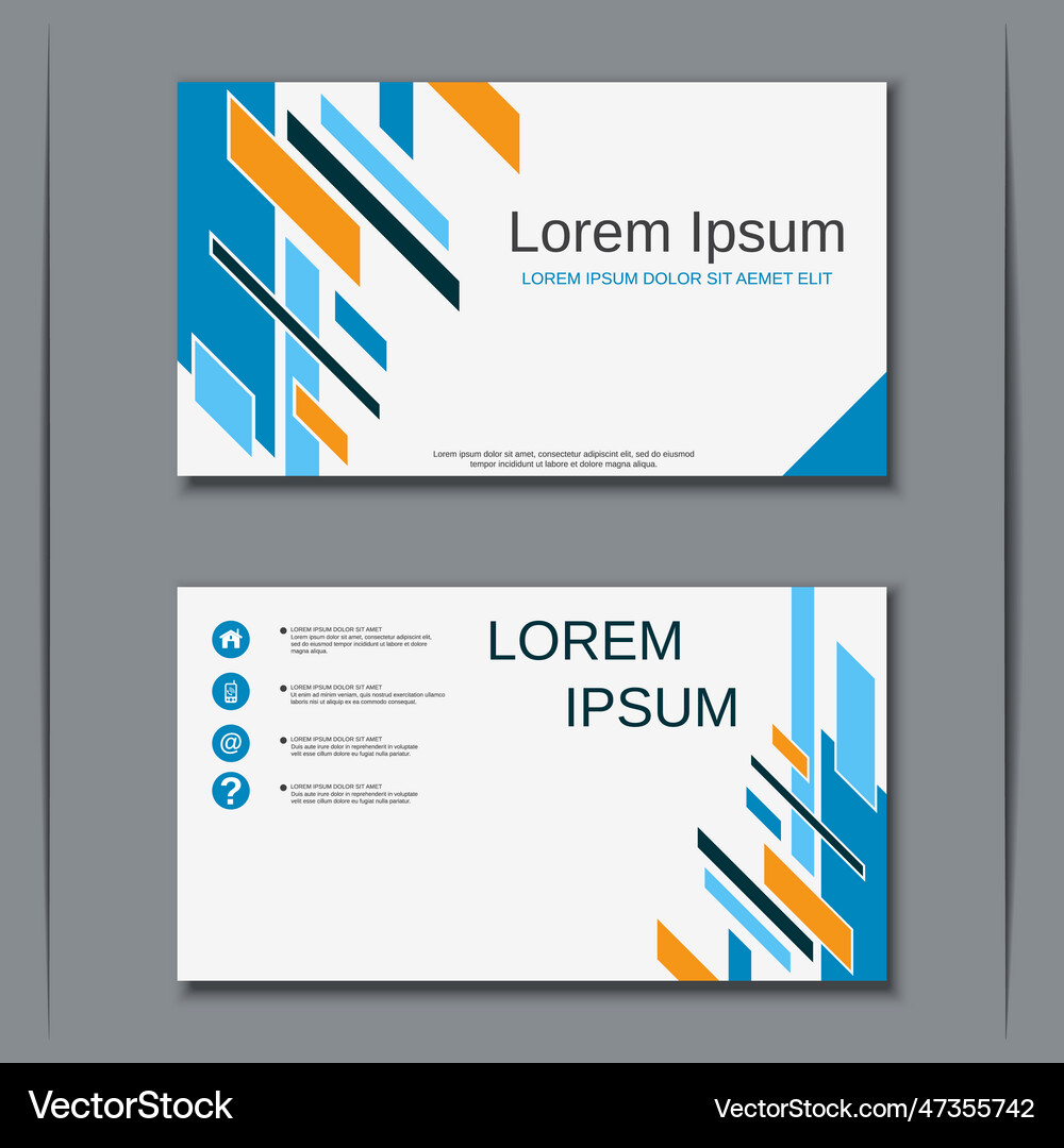 Modern business visiting card design template Vector Image
