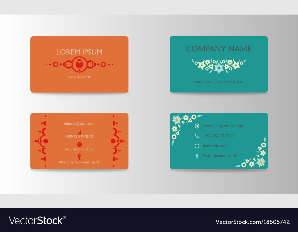 Modern creative and trending business card design Vector Image