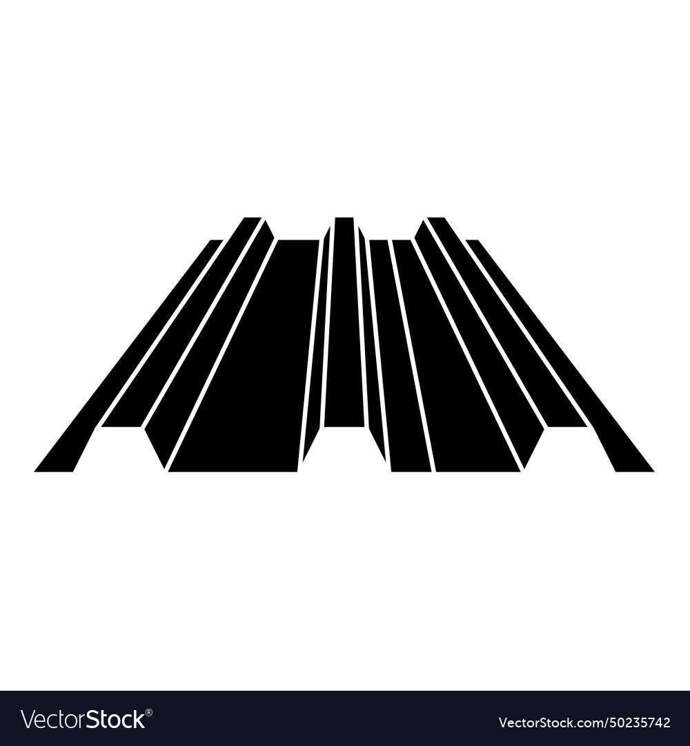 Roof metal rooftop steel profile sheets roofing Vector Image