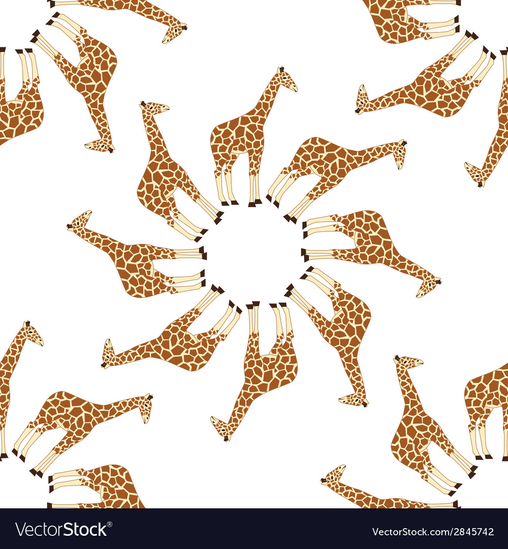 Seamless giraffe pattern Royalty Free Vector Image