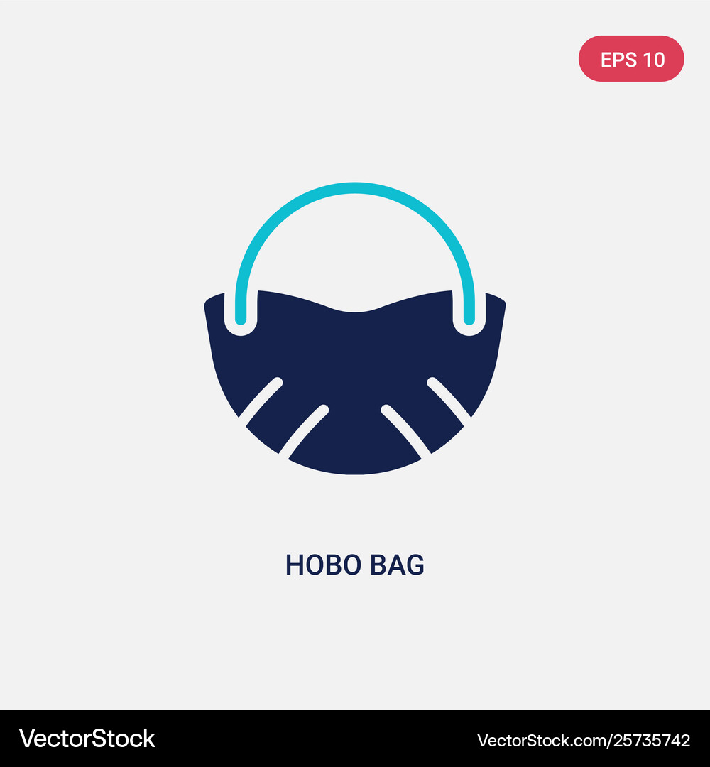 Two color hobo bag icon from clothes concept Vector Image