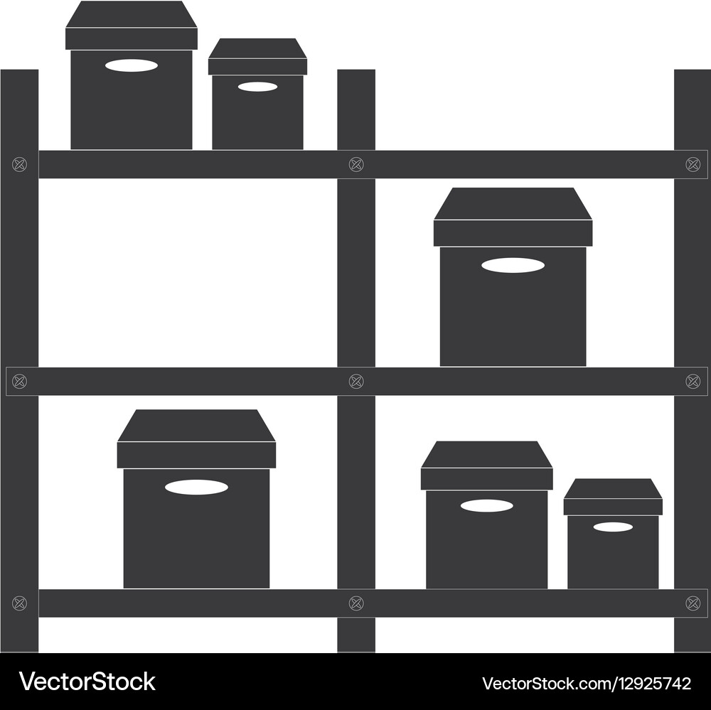 Warehouse cardboard boxes delivery pictogram Vector Image