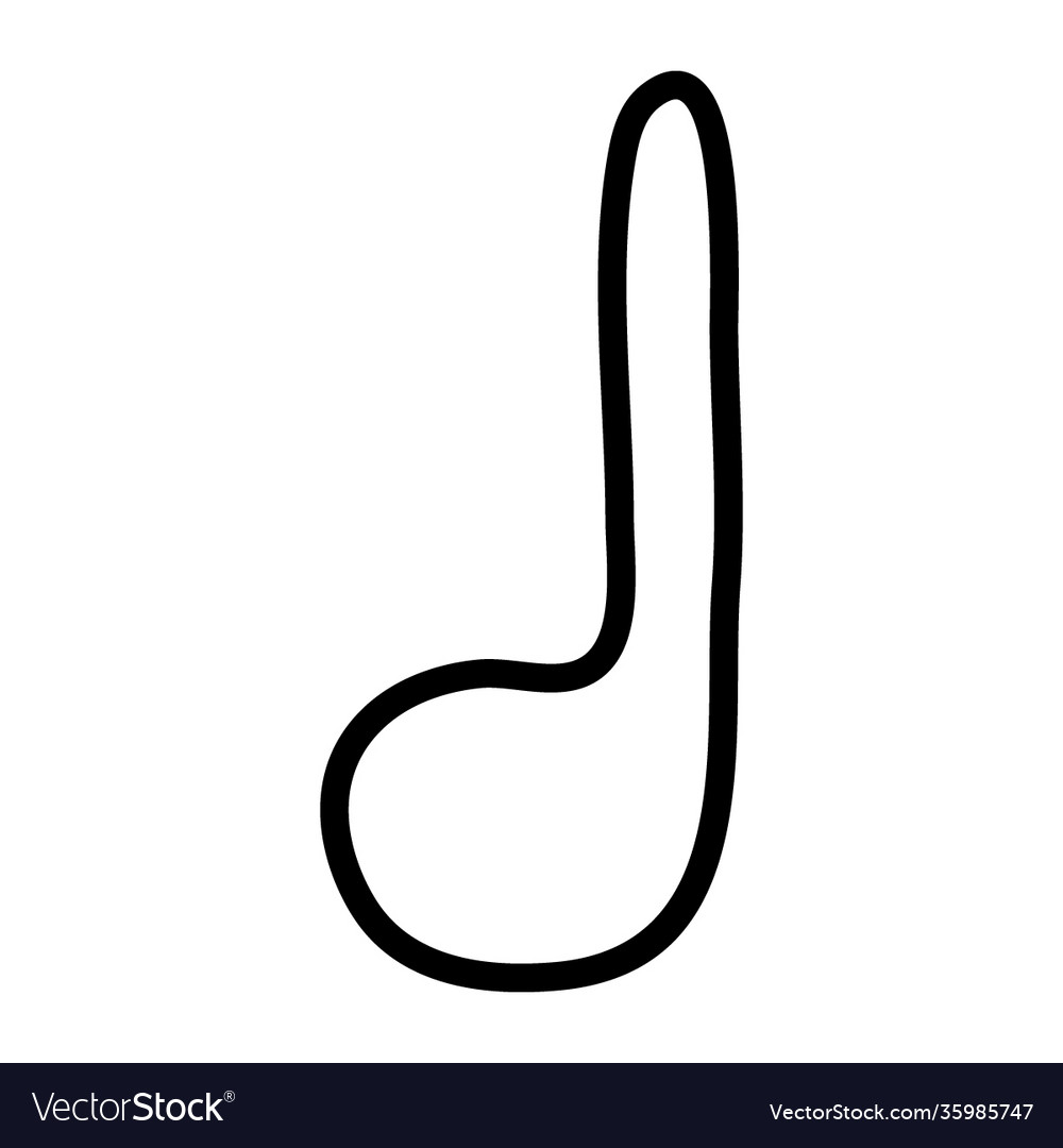 Eighth note Royalty Free Vector Image - VectorStock