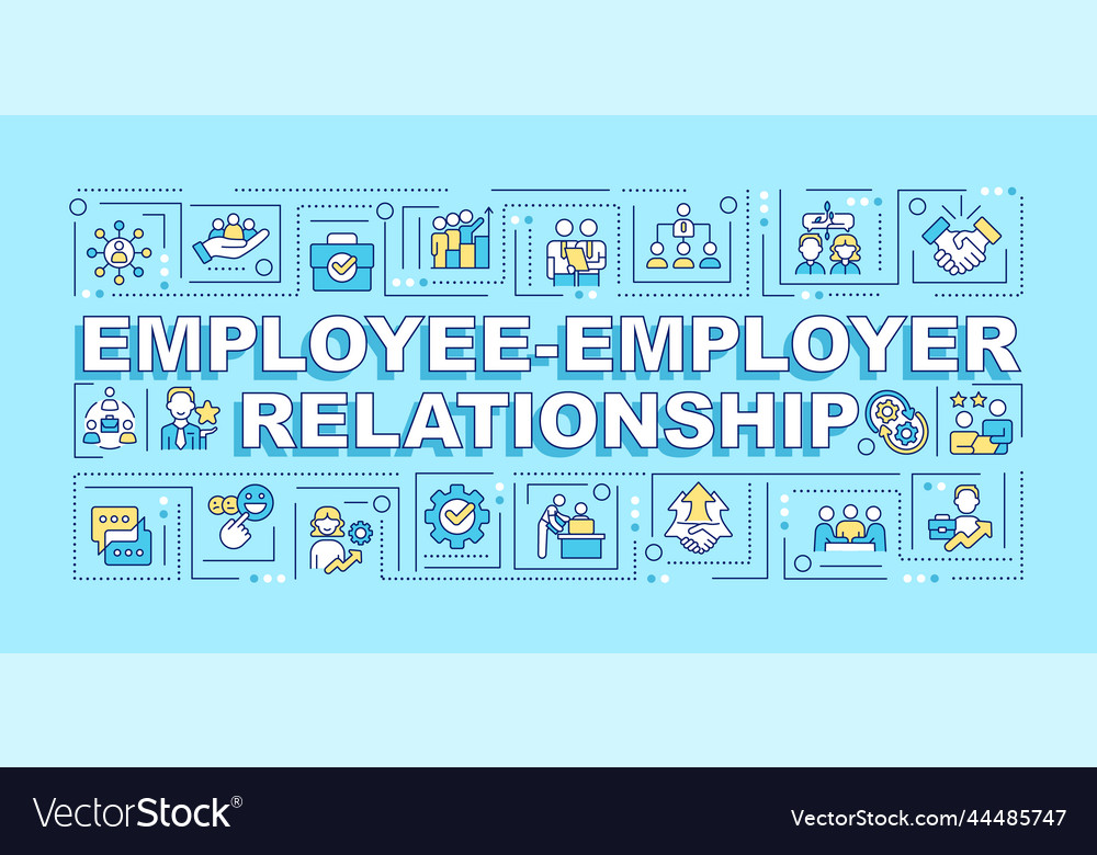 Employee employer relations word concepts Vector Image Employee employer relations word concepts Vector Image
