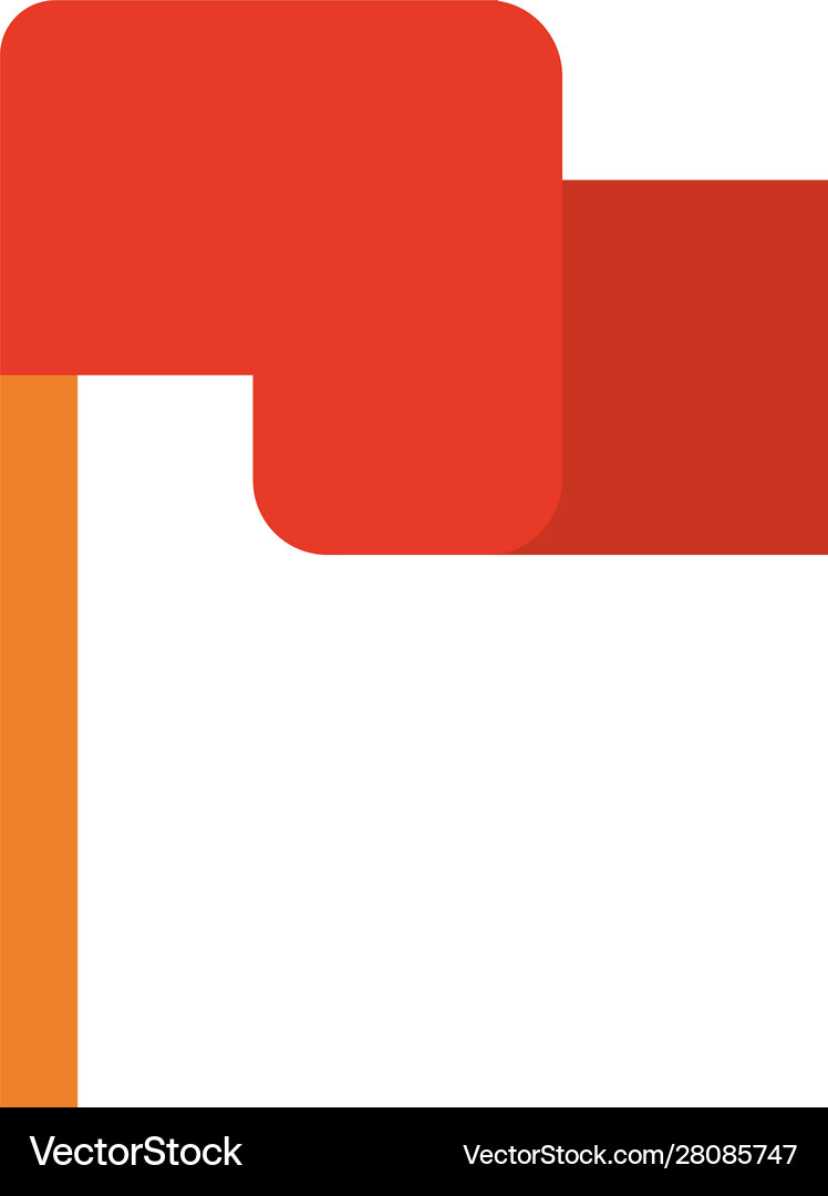 Flag goal business strategy icon Royalty Free Vector Image