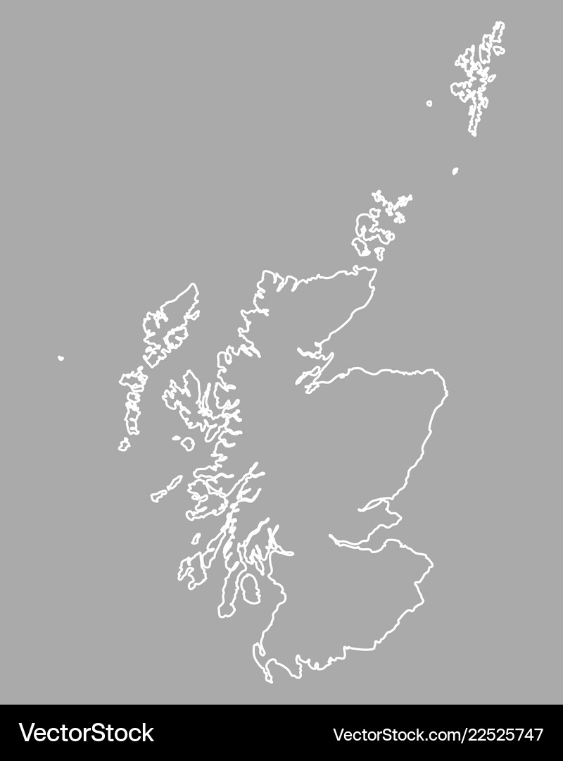 Map of scotland Royalty Free Vector Image - VectorStock