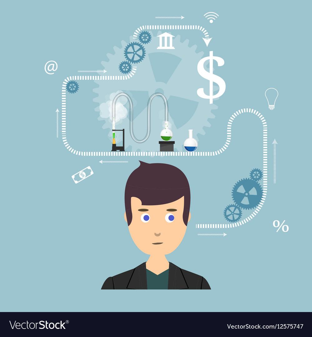 Thinking science Royalty Free Vector Image - VectorStock