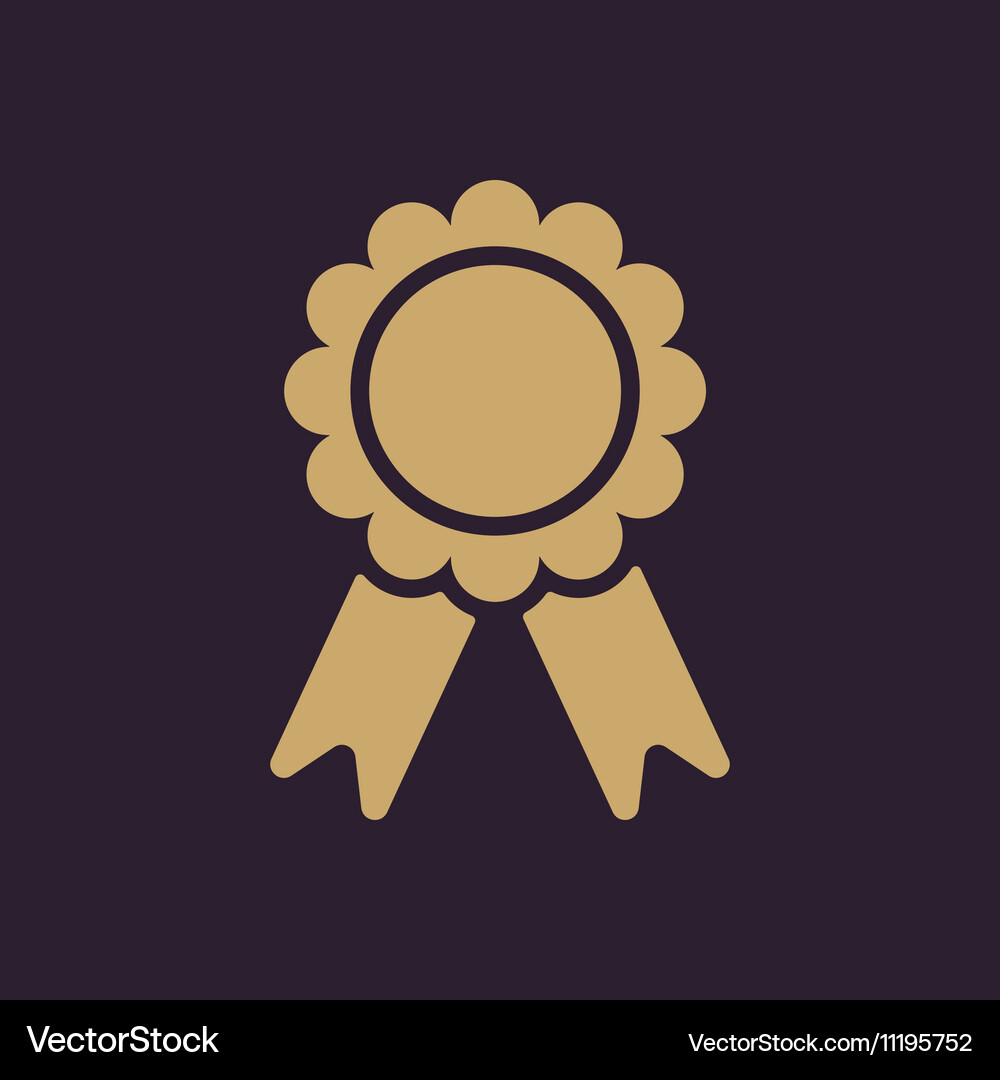 Award icon achievement symbol flat Royalty Free Vector Image