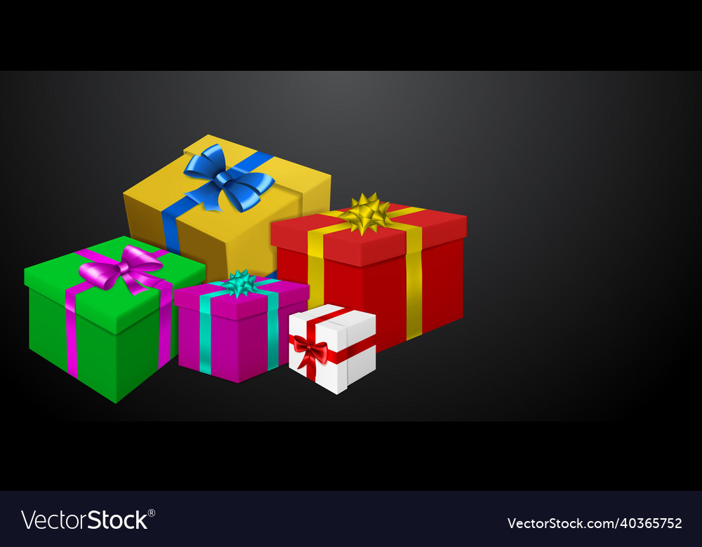 Background with gift boxes Royalty Free Vector Image