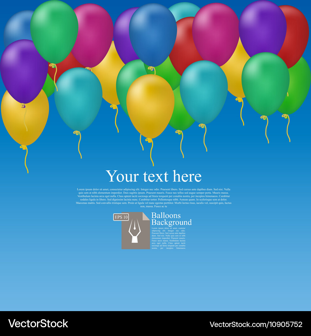 Color balloons background Royalty Free Vector Image