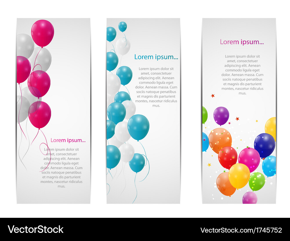 Color glossy balloons card background Royalty Free Vector