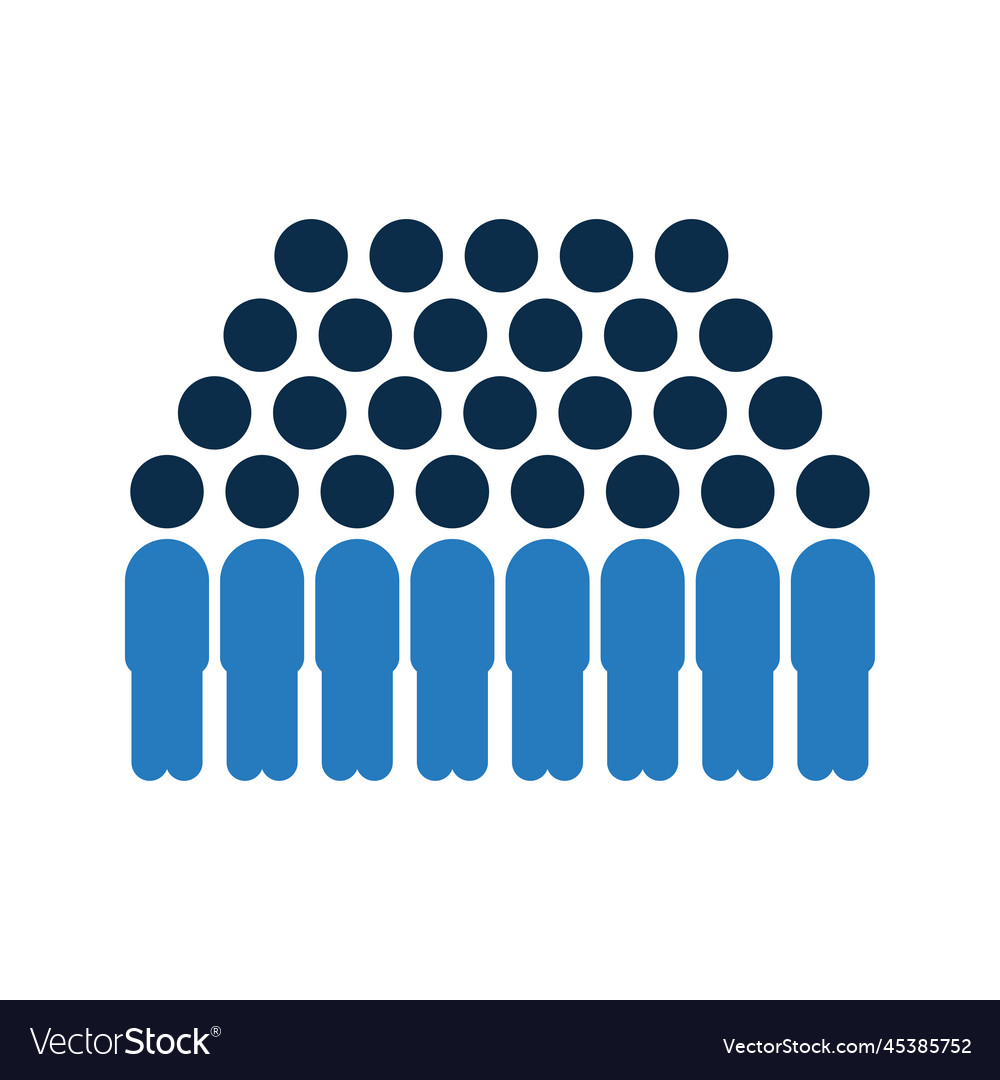 Concourse crowd icon Royalty Free Vector Image
