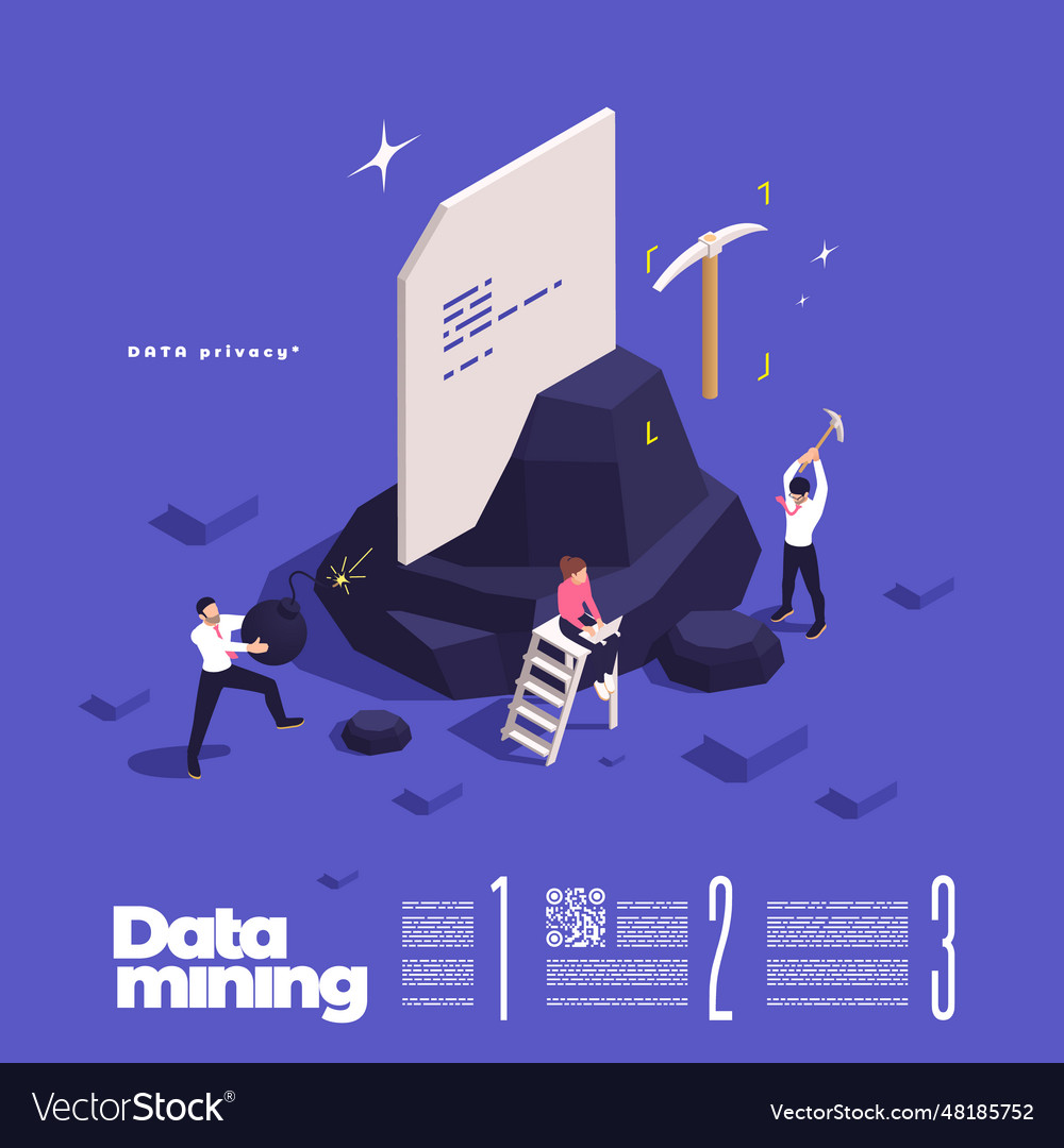 Data mining concept composition Royalty Free Vector Image