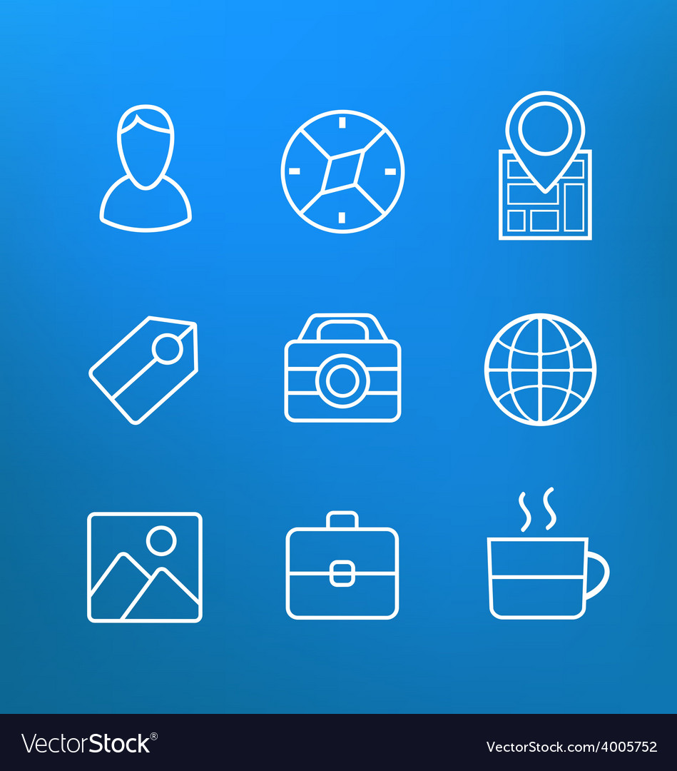 Linear icons Royalty Free Vector Image - VectorStock