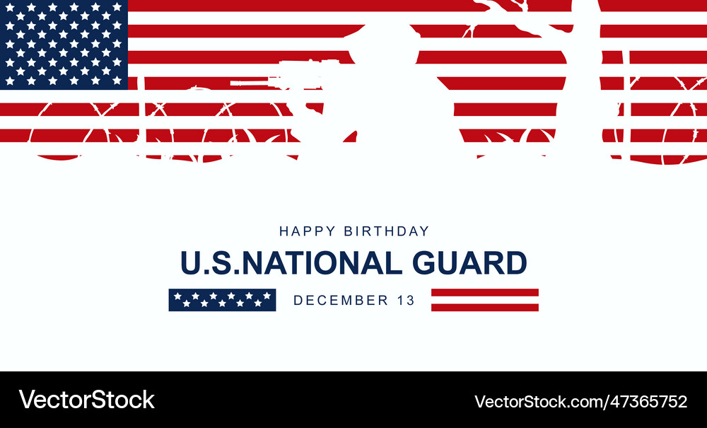 National guard birthday background design Vector Image