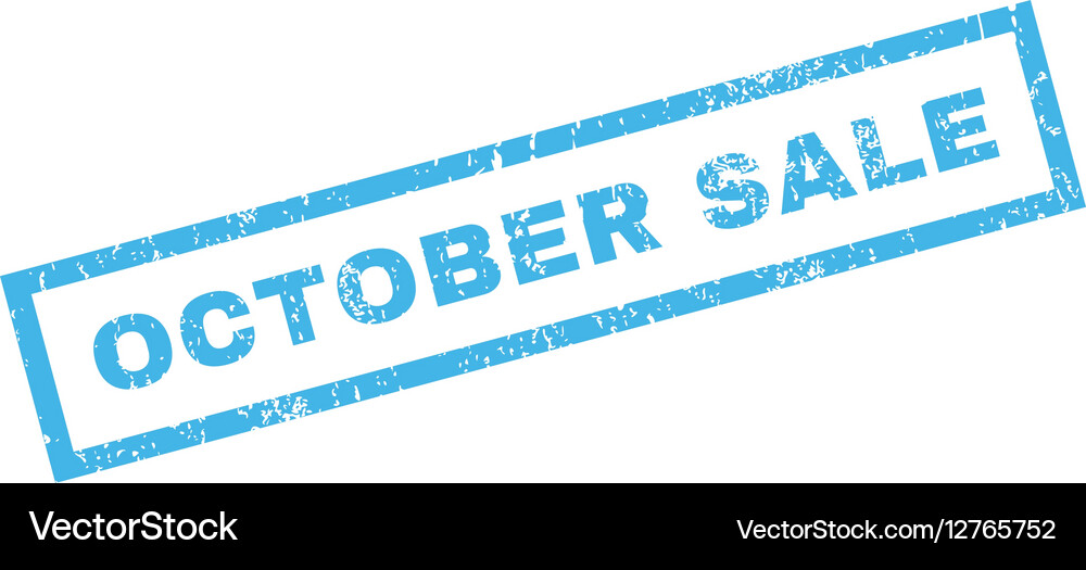 October sale rubber stamp Royalty Free Vector Image