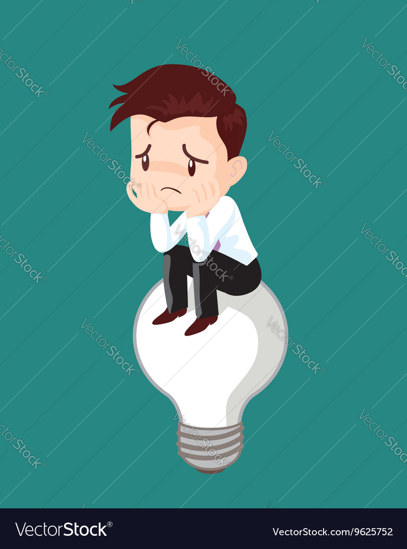 Thinking no idea Royalty Free Vector Image - VectorStock
