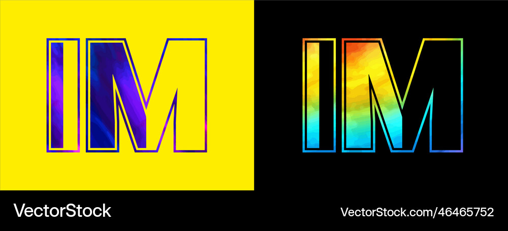 Unique im letter logo icon template premium Vector Image