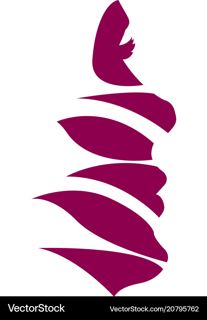 Abstract woman with leaves Royalty Free Vector Image