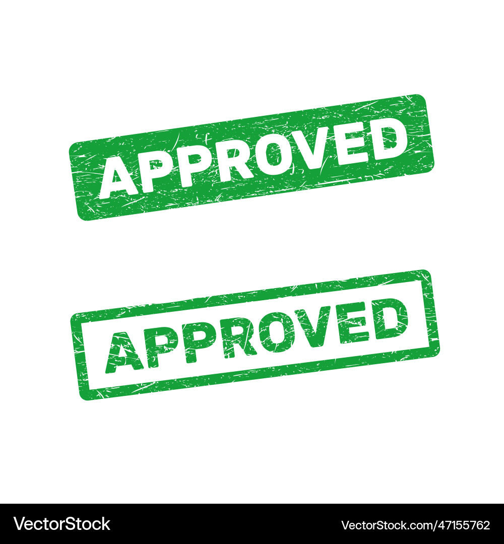 Approved grunge stamp sign Royalty Free Vector Image