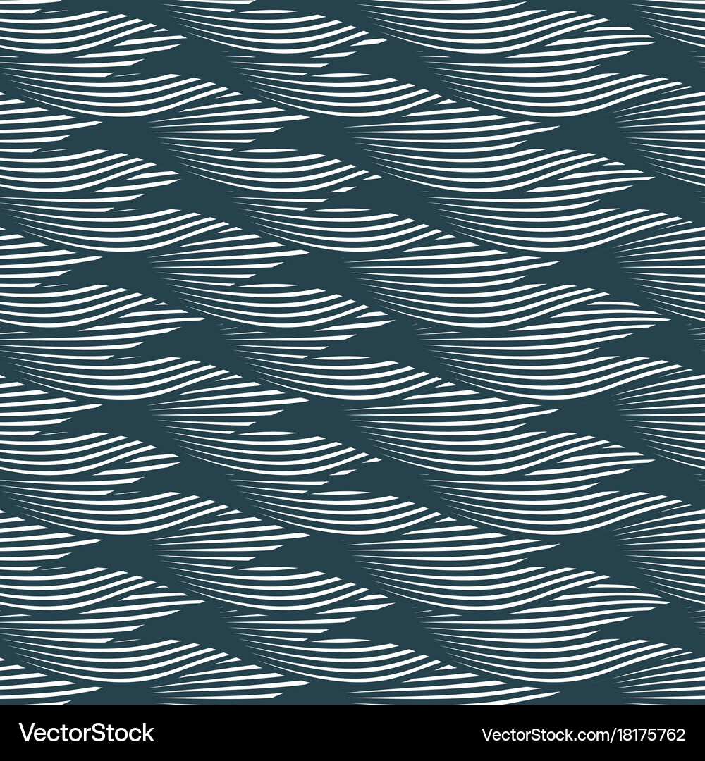 Decorative ornamental seamless pattern waves petal