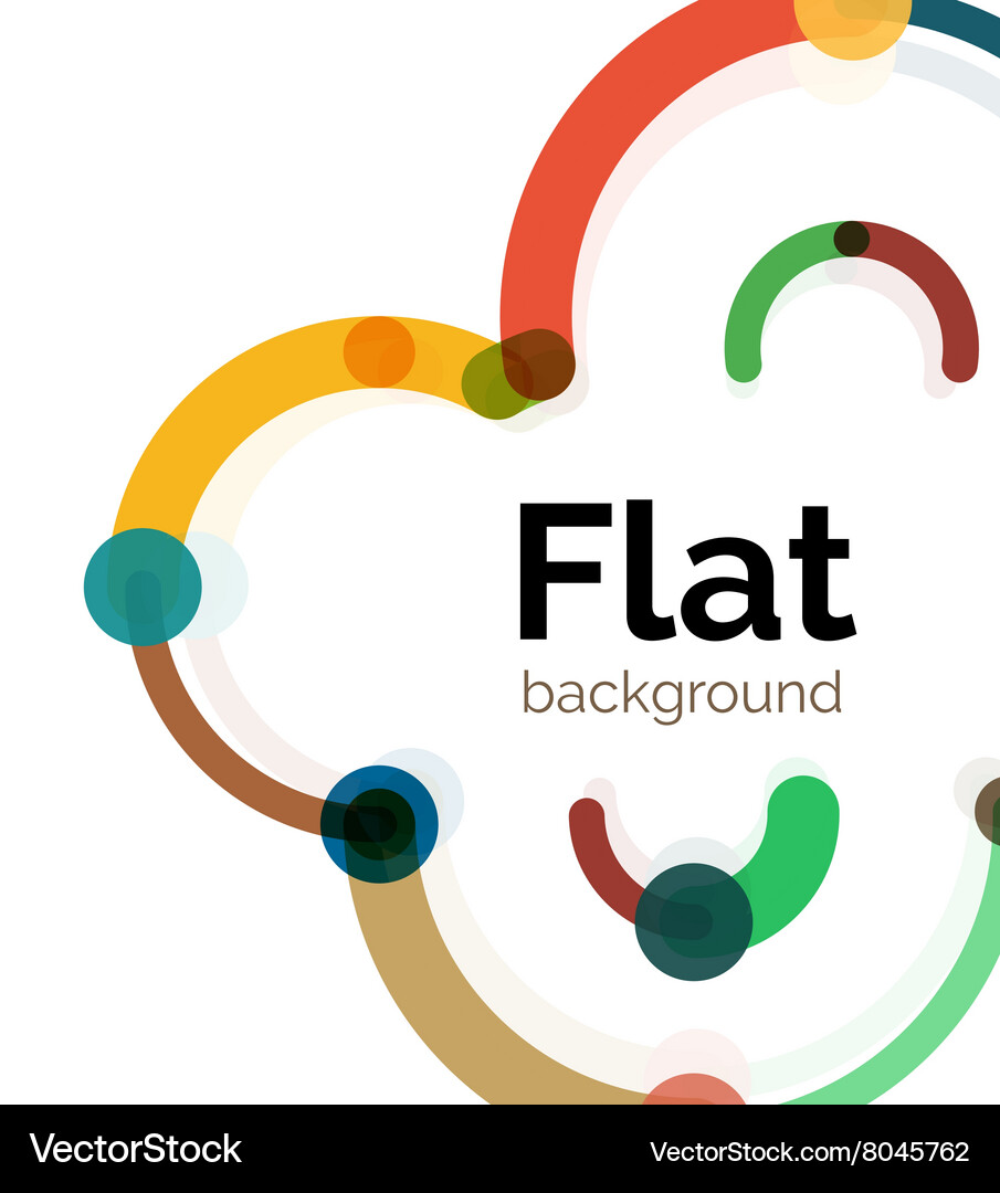 Geometric swirl and circle lines abstract Vector Image