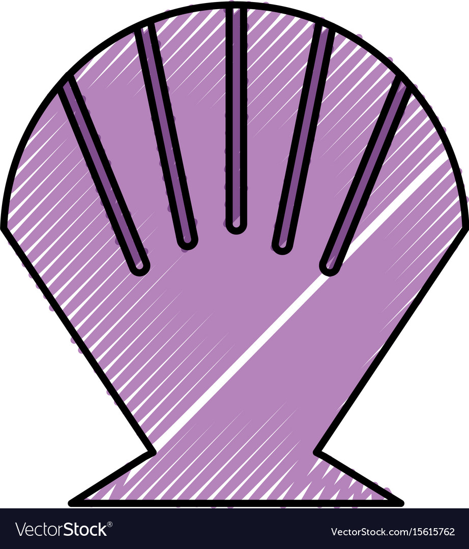 Sea shell isolated icon Royalty Free Vector Image