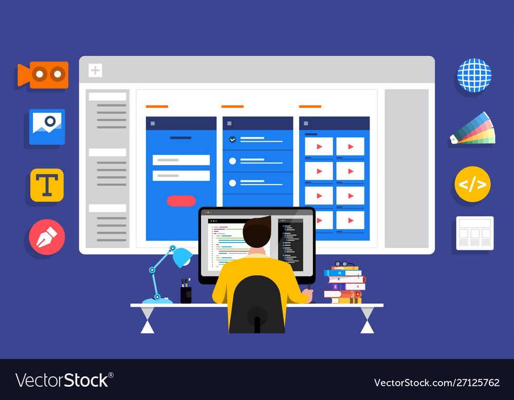 Web design and programmer Royalty Free Vector Image