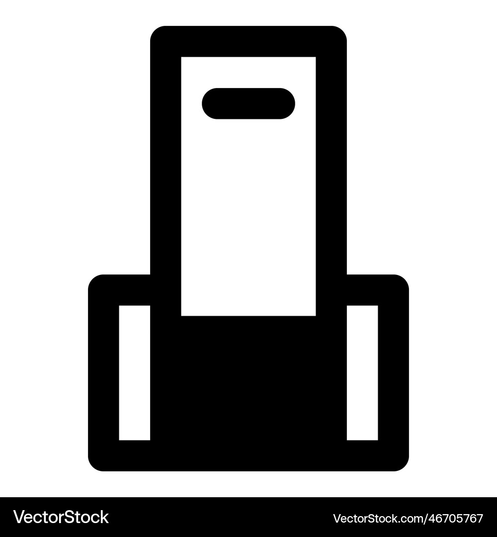 Antique bardic chair with long backrest Royalty Free Vector
