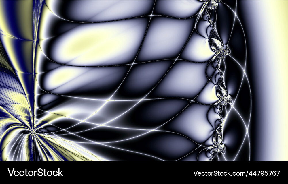 Bright abstract blue-yellow pattern from lines of Vector Image