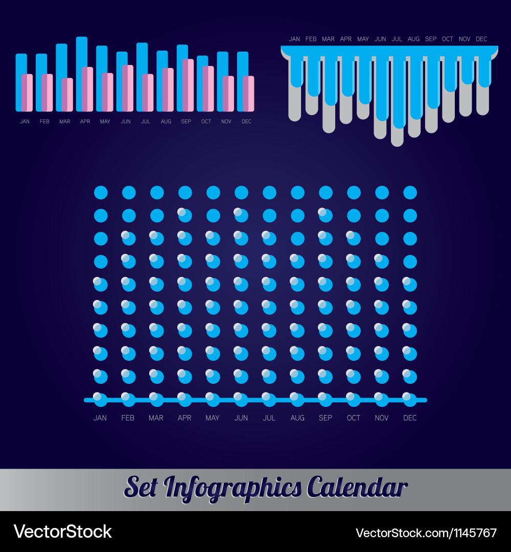Detail infographic calendar Royalty Free Vector Image